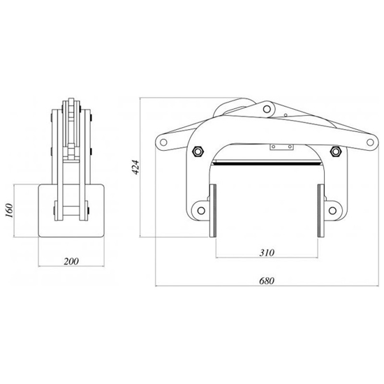 Scissor Slab Grab 1500kg : 150mm-300 Scissor Grab Opening Range ...