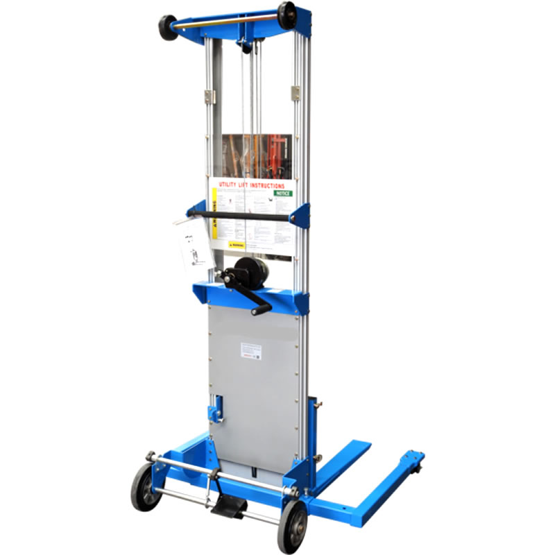 Aluminium Hand Stacker Winch Lifter with Adjustable Leg