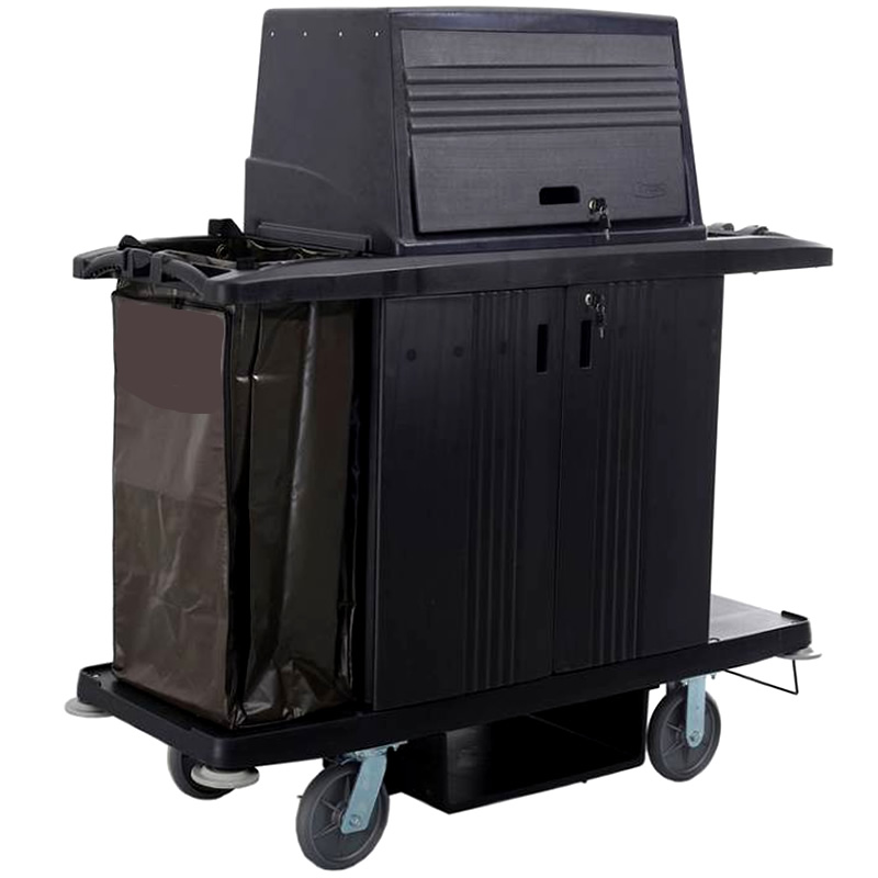 Housekeeping Cart 152cm x 56cm x 171cm with Security Hood