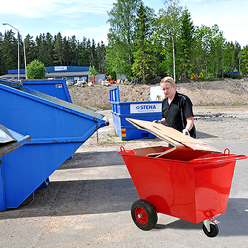 Steel Waste Trolley 400L