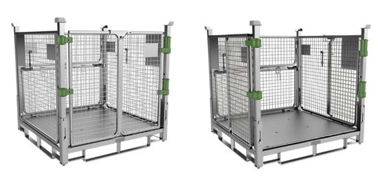 Retail Folding Stillage with Double Doors | Material Handling Equipment ...