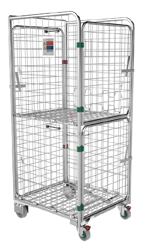 Four Sided Roll Cage Stock Trolley | Material Handling Equipment ...