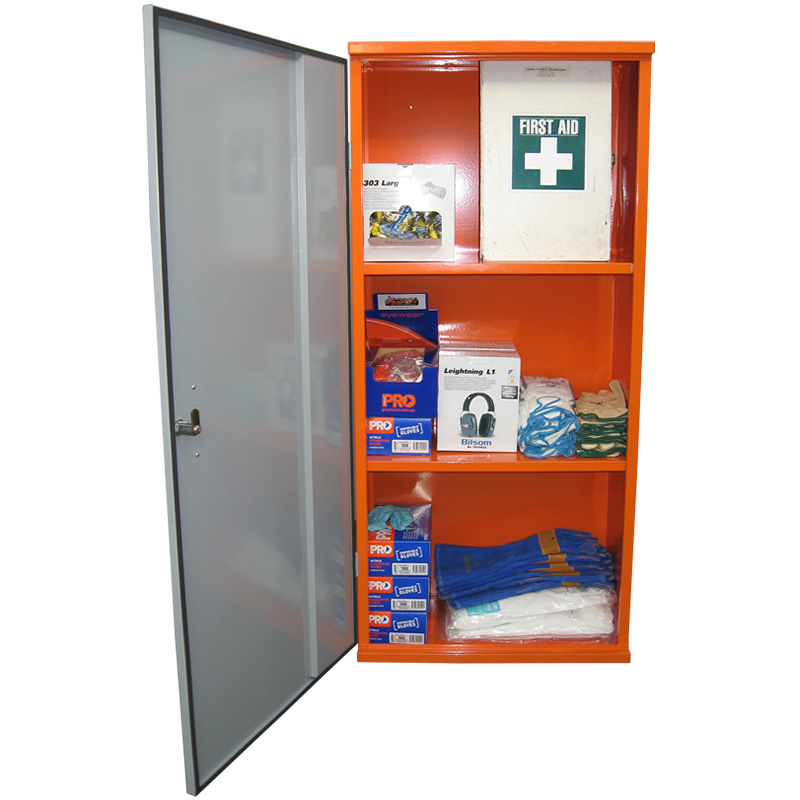 PPE Storage Cabinet Single Door with 3 x Shelves