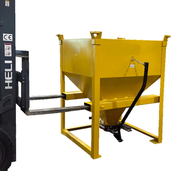 Hopper Bin with Slide Valve Opening 1.5 cu.m